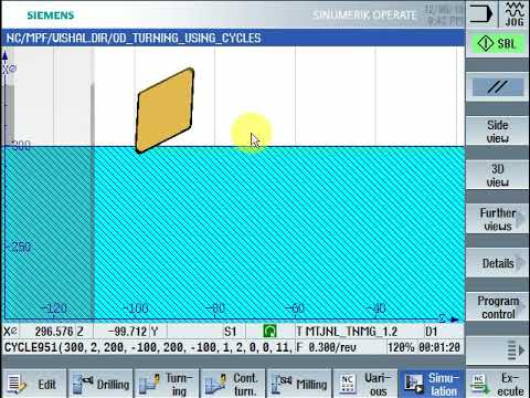 OD TURNING PROGRAMME | Longitudinal Stock Removal Cycle | - YouTube