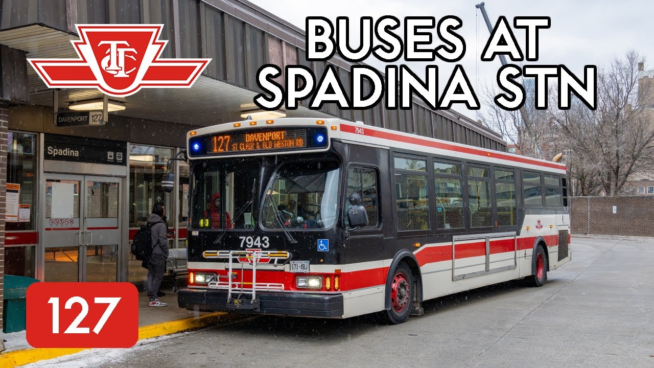 TTC Buses at Spadina Station - YouTube