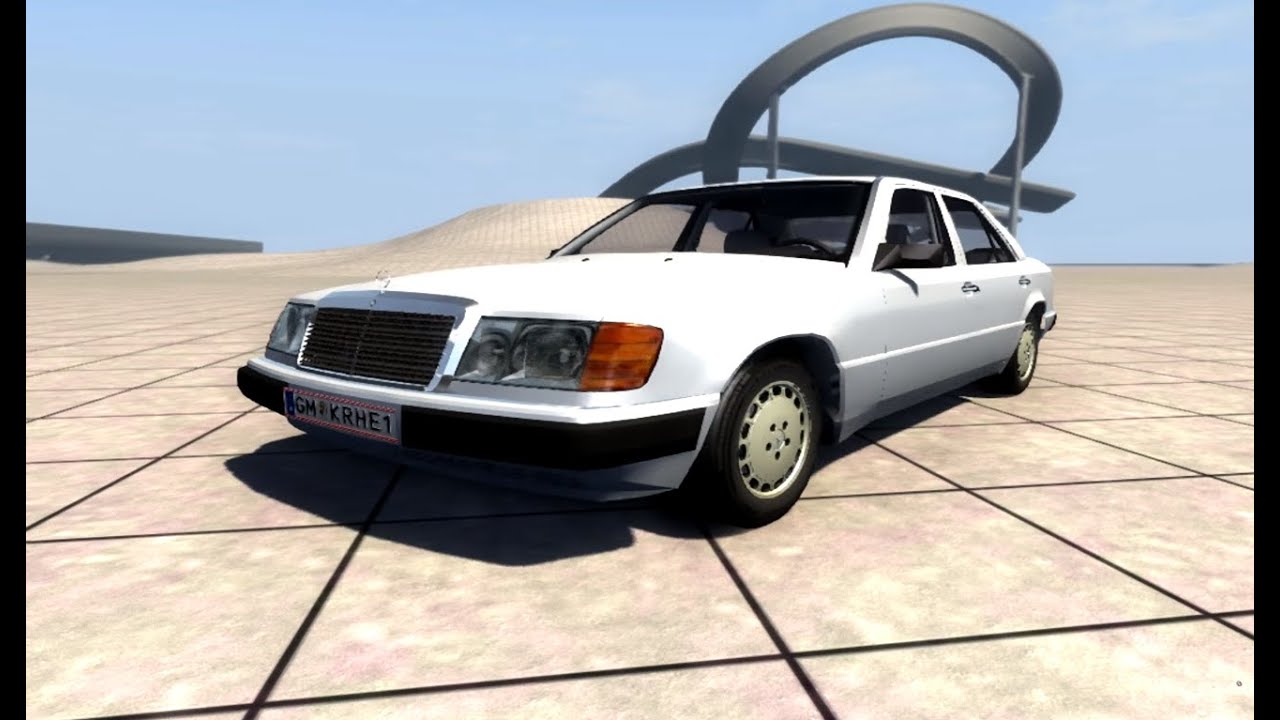 Beamng Drive Crash Test #6 Mercedes Benz W124 - YouTube