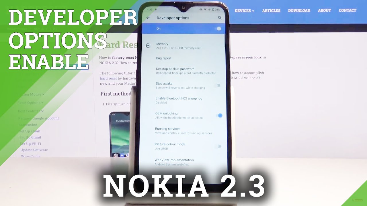 NOKIA 2.3 Developer Options – Activate Advanced Developer Mode - YouTube