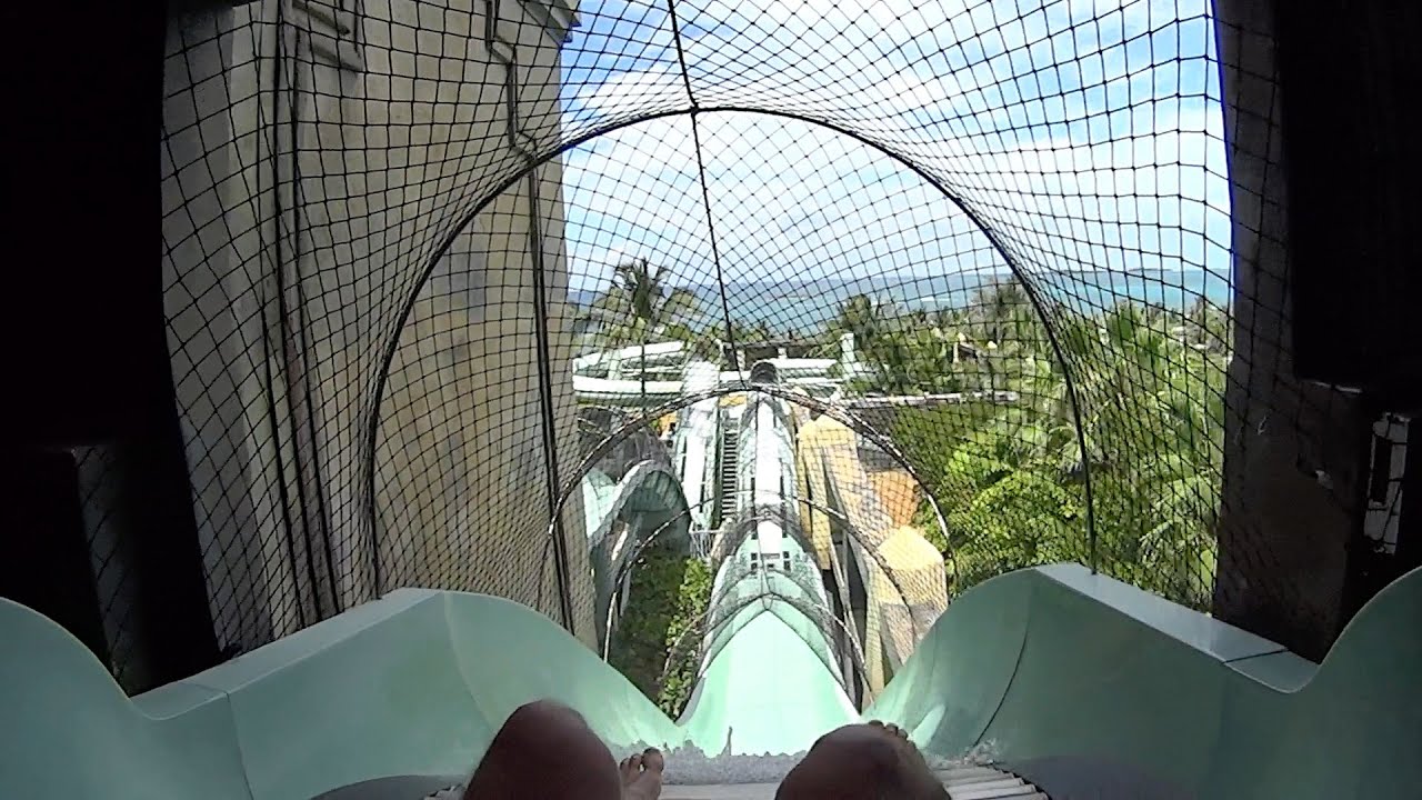 The Falls Water Slide at Atlantis - YouTube