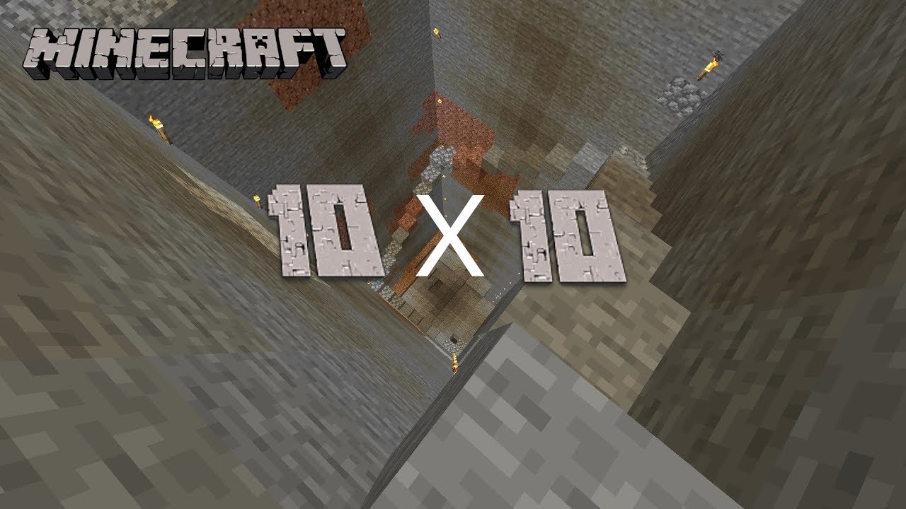 10X10 Mine In Minecraft - YouTube