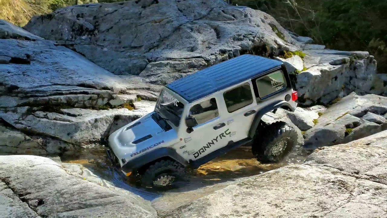 Scx10.3 First Run with Stock Tires - YouTube