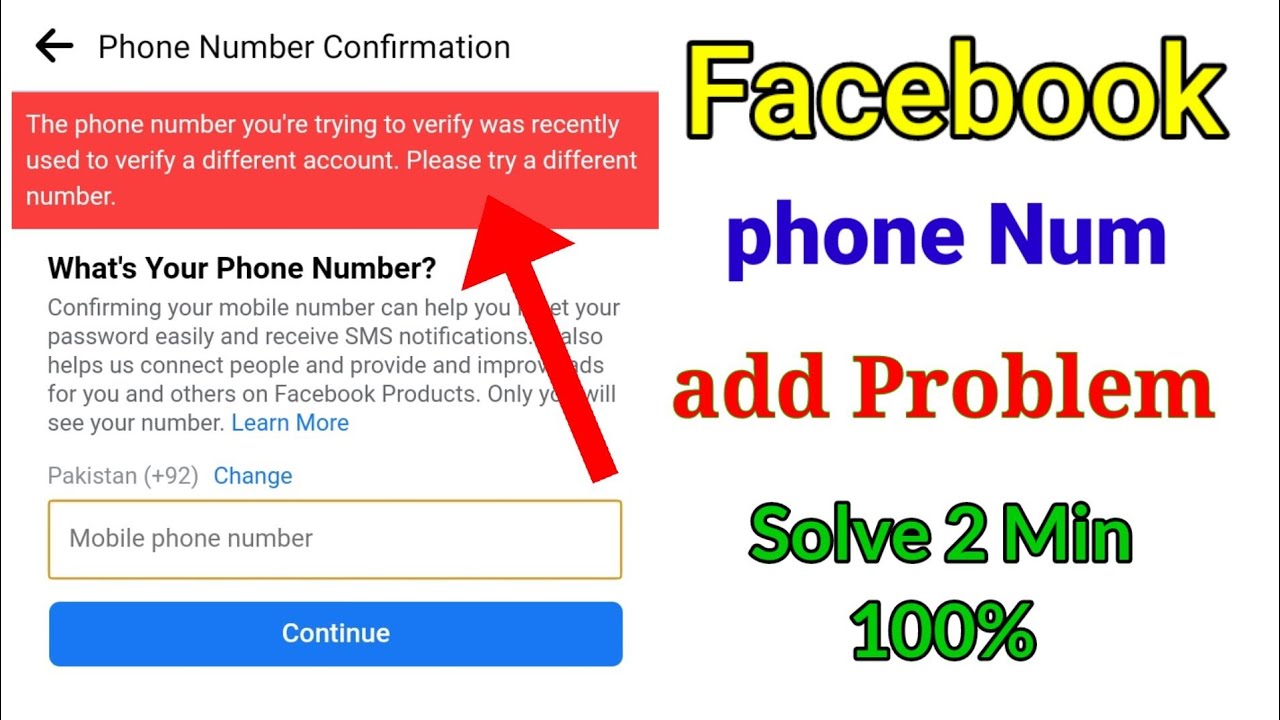 phone number has been used to verify too many accounts on facebook ...