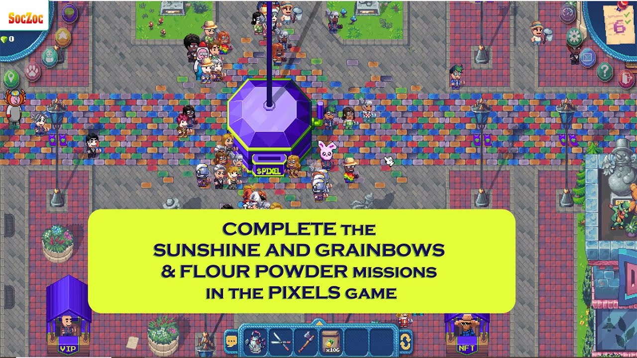 COMPLETE the SUNSHINE AND GRAINBOWS and FLOUR POWD in the game Pixels ...