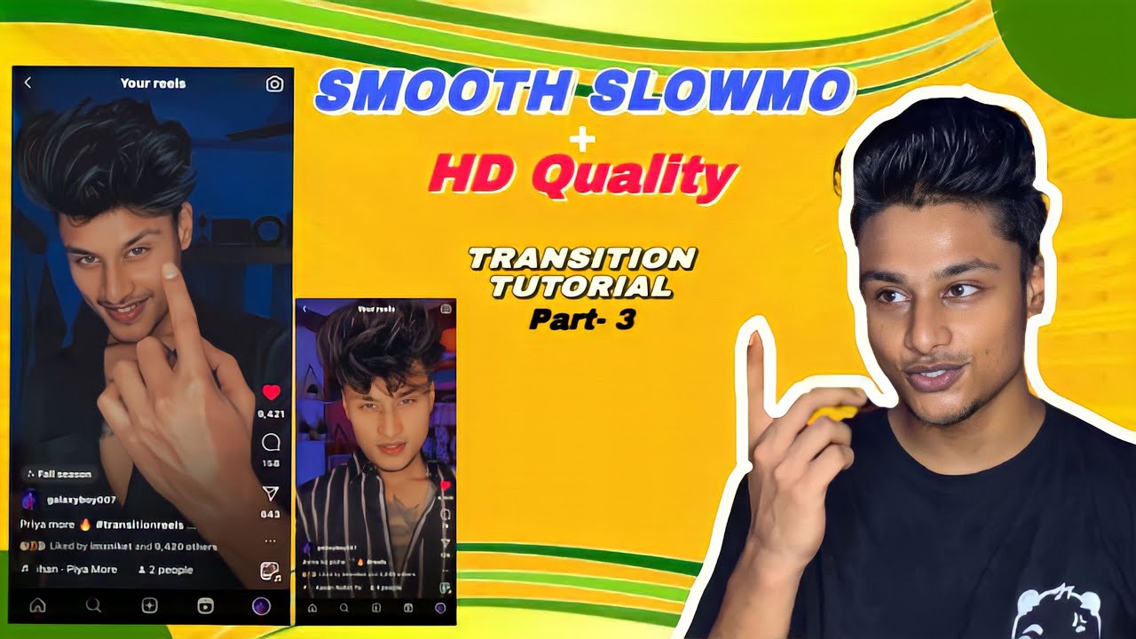 Reel Transition Tutorial part #3 // How I created smooth slowmo & Hd quality video // Galaxy Boy ...