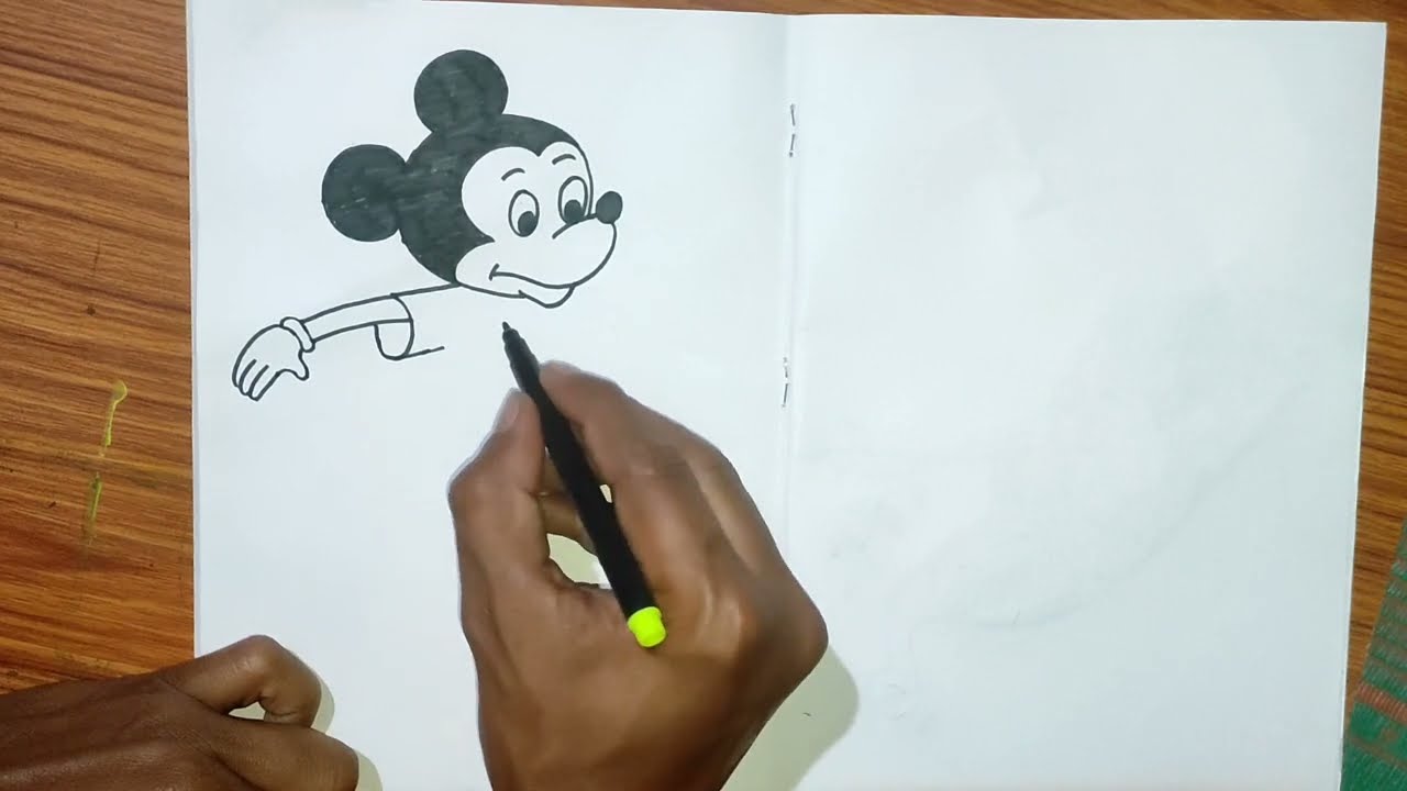 mickey mouse drawing easy, drawing mickey mouse easy, how to draw ...