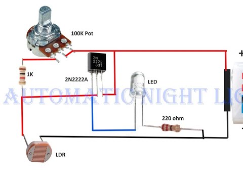 How to make automatic night lamp using transistor (easiest way) - YouTube