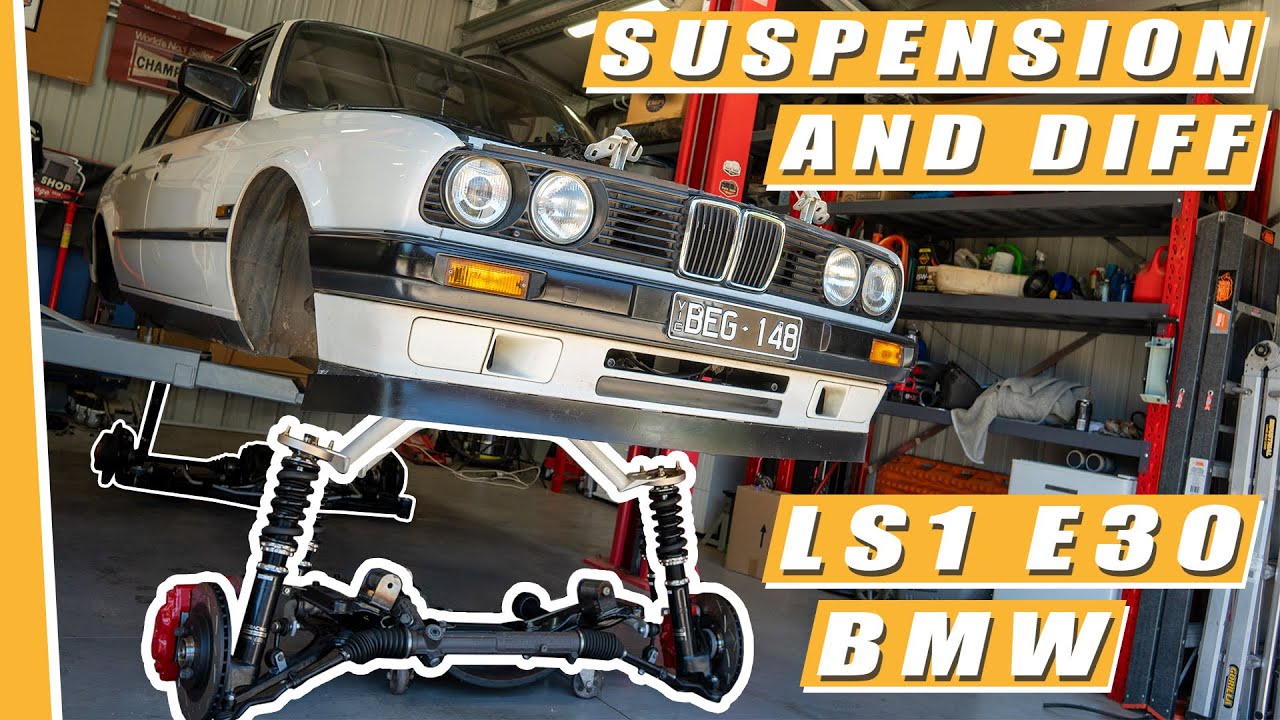 LS1 BMW E30 Build - Part 2 - FITTING THE SUSPENSION, BRAKES AND DIFF ...