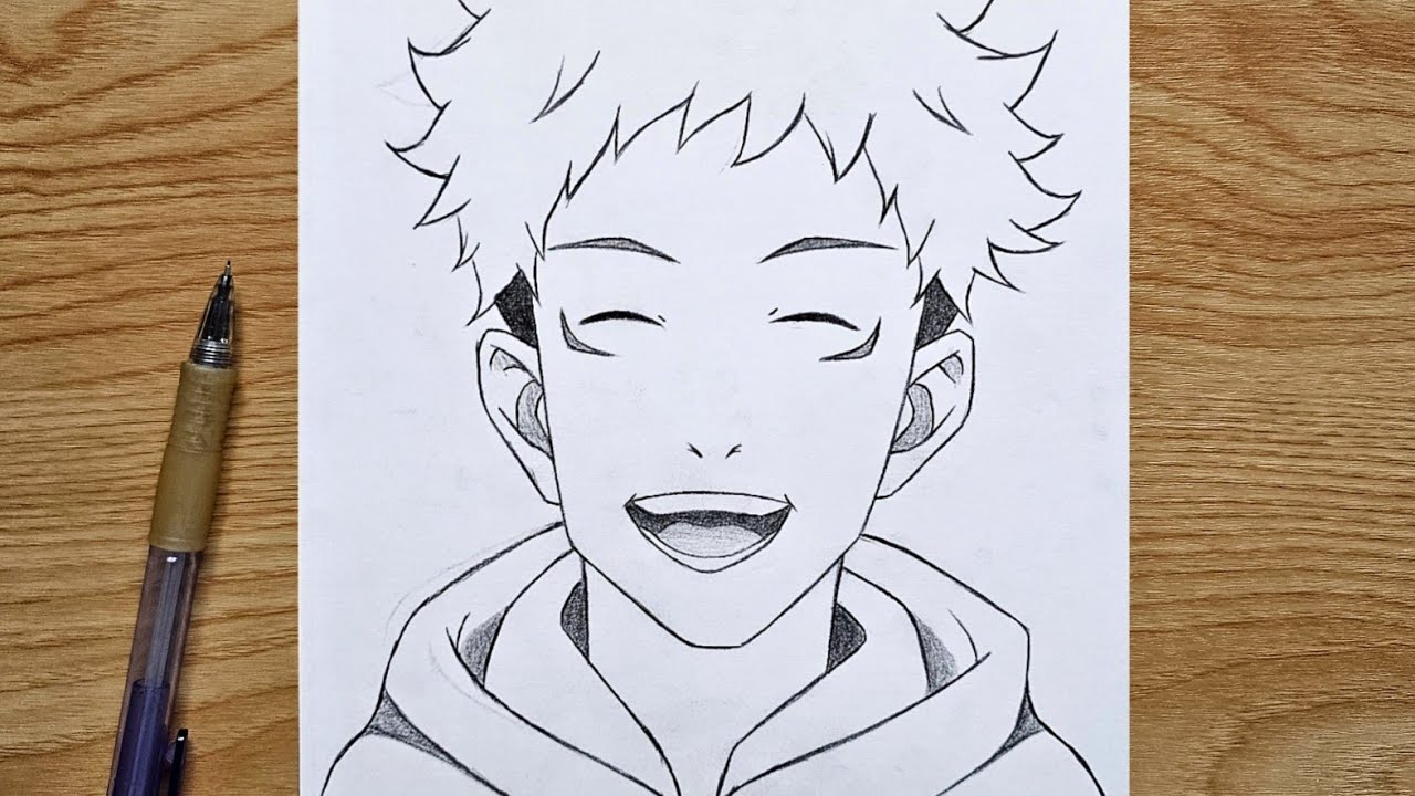 How to Draw Itadori | Itadori Yuji step by step | easy tutorial - YouTube