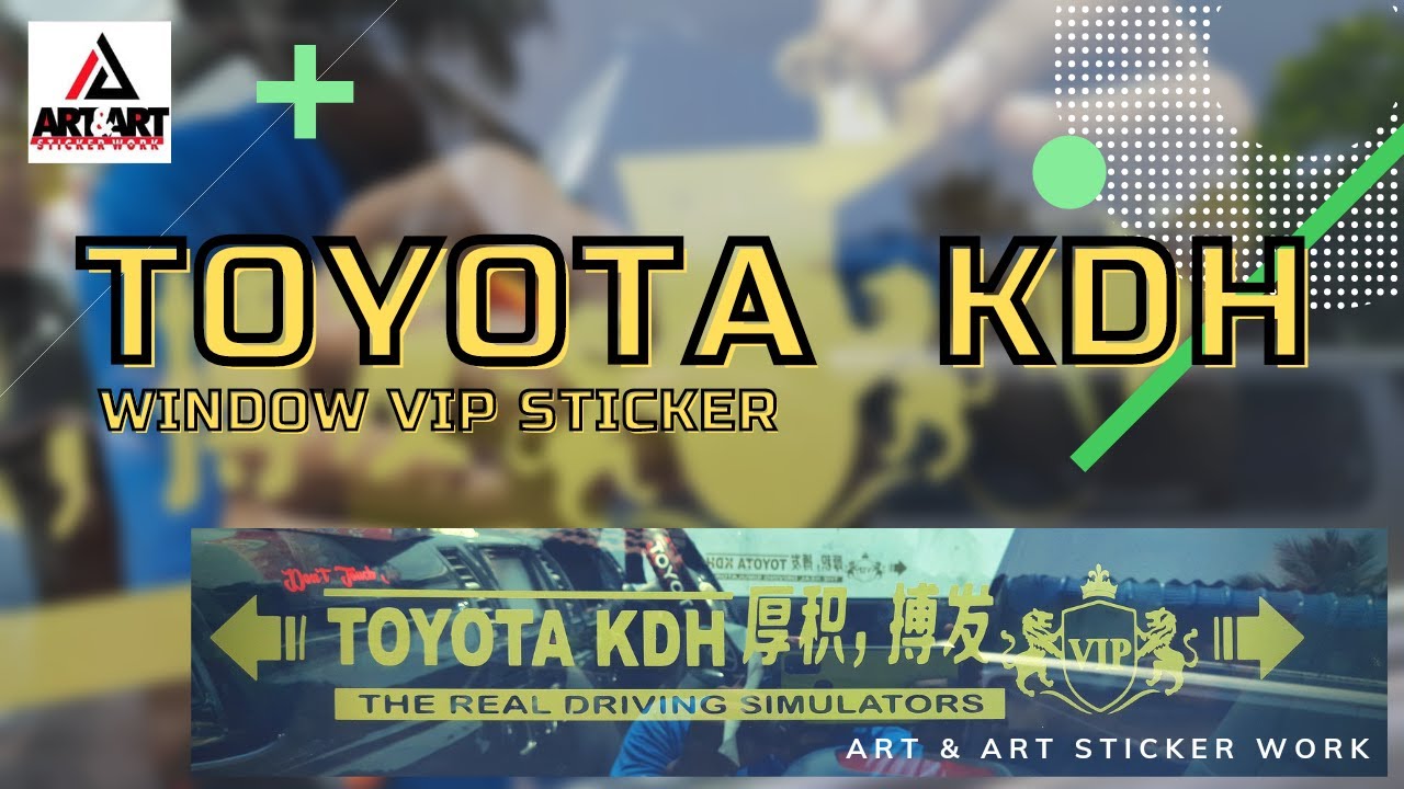 TOYOTA KDH SIDE WINDOW VIP STICKER///KDH///VEHICLE STICKERS///WRAPPING ...