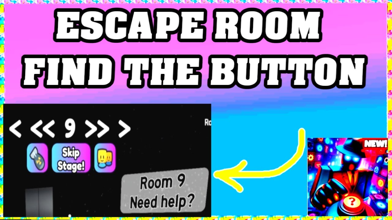 ROOM 9 ESCAPE ROOM: FIND THE BUTTON Walkthrough 💫 [by WreckItVerse ...