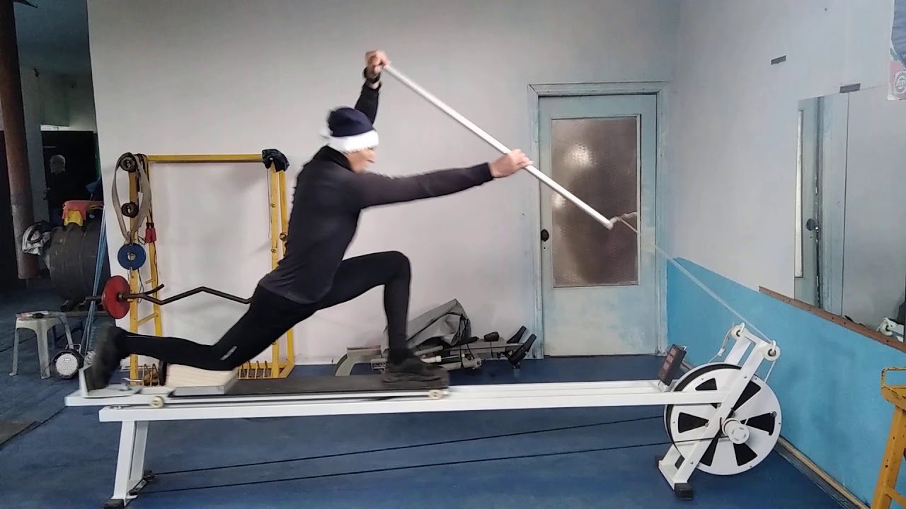 training canoe ergometer - YouTube