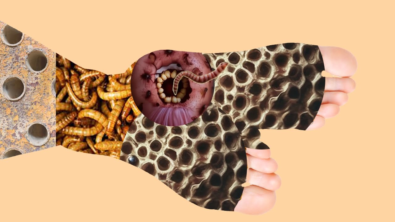 ASMR Remove Maggots & Worm Infected Foot 🦶| ASMR Treatment | Animation ...