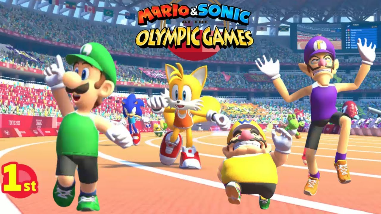 Mario & Sonic At The Olympic Games Tokyo 2020 (100M -Hard) Luigi Tails ...