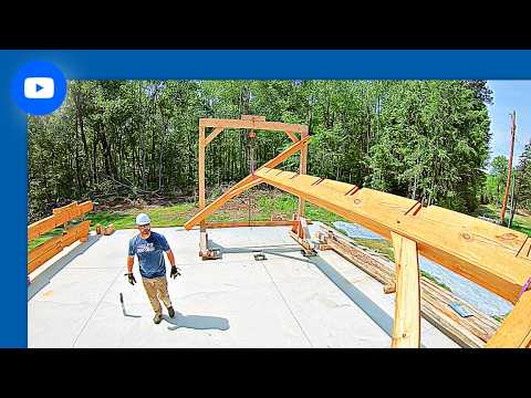 Solo Timber Frame Challenge – 1 Man Standing the Core of his Dream Wood ...
