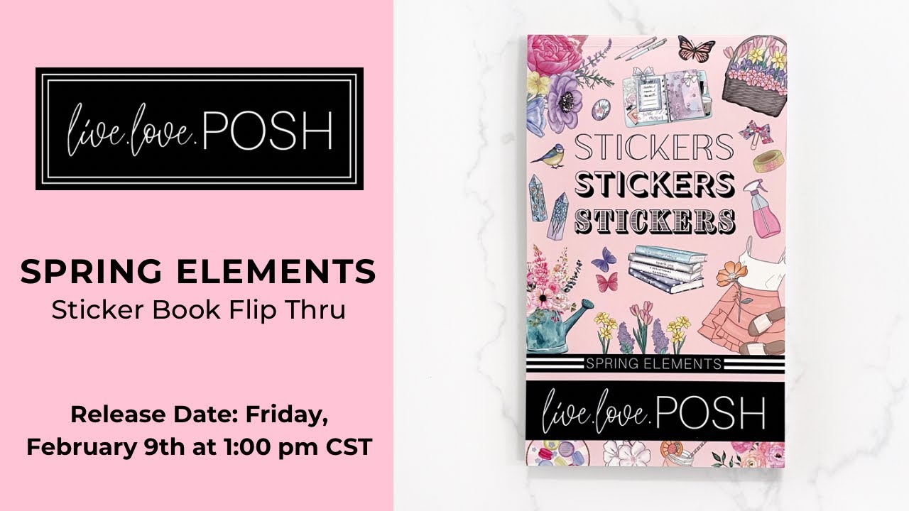 SPRING ELEMENTS STICKER BOOK FLIP THROUGH - YouTube