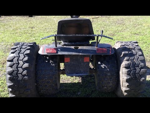Super Swampers on my lawn mower - YouTube