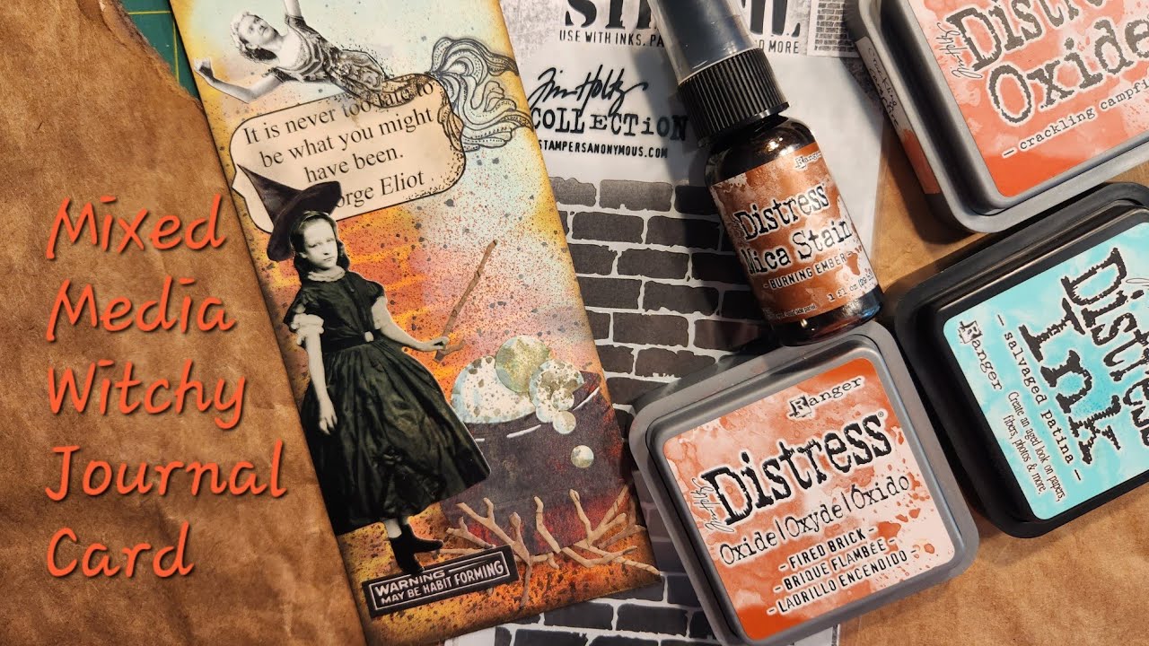 Mixed Media Witch-y Journal Card for my #cct52challenge Week 34 ...