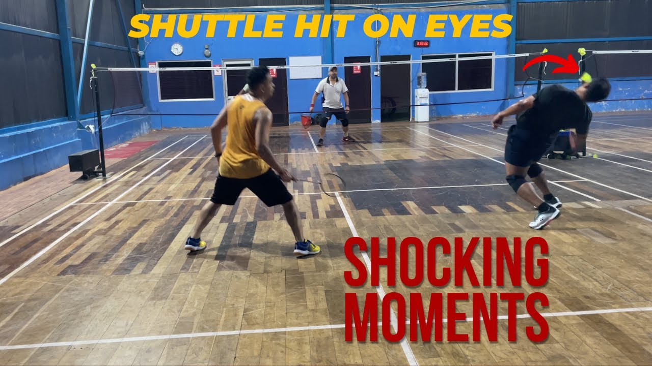 SHUTTLE HIT ON EYE, SHOCKING MOMENTS #badmintonindia #badminton # ...