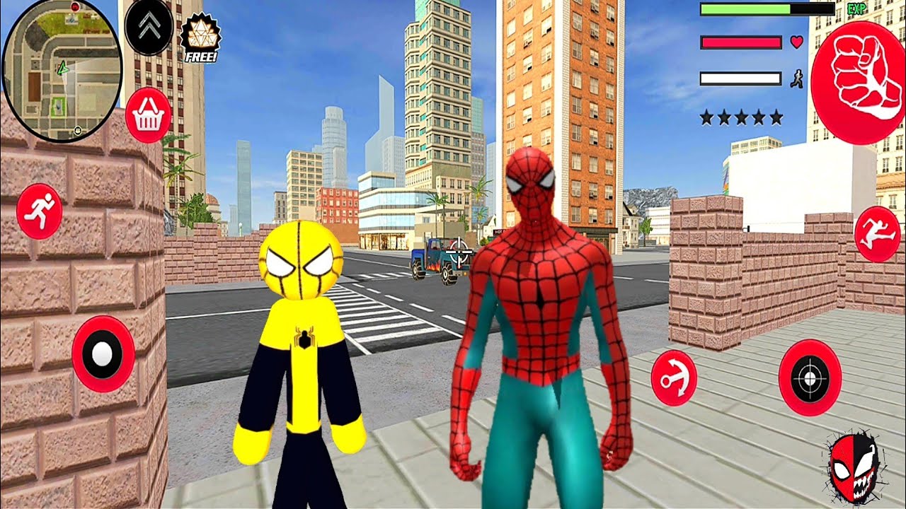 Mafia Spider Stickman Rope Hero #1 - Android Gameplay - YouTube