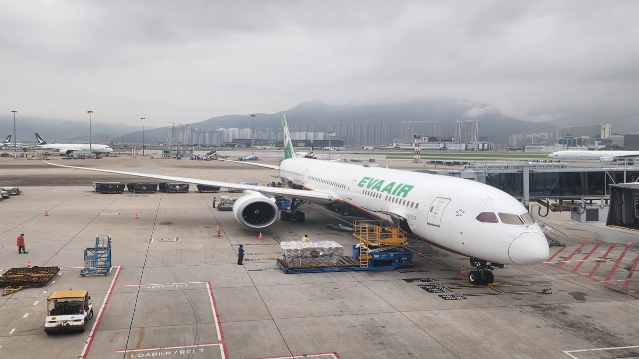 長榮航空 787-10 台北桃園飛往香港 “全程飛行” Eva Air 787-10 Taipei (TPE) To Hong Kong ...