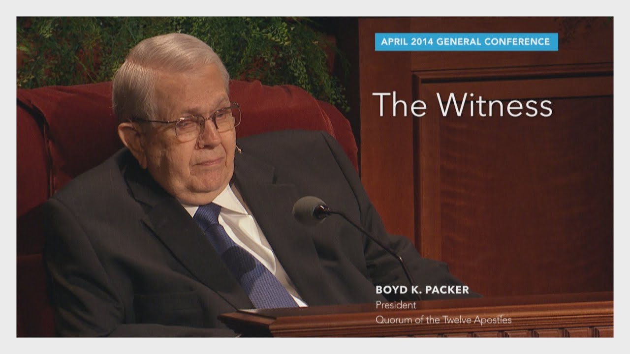 Highlight: The Witness—Boyd K. Packer - YouTube