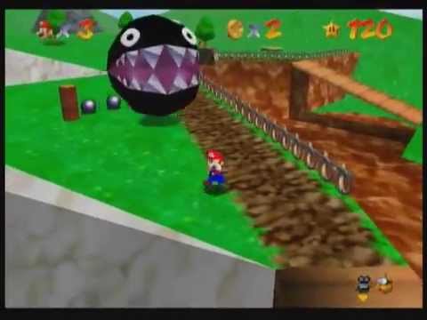 Chain Chomp glitch in Super Mario 64 - YouTube