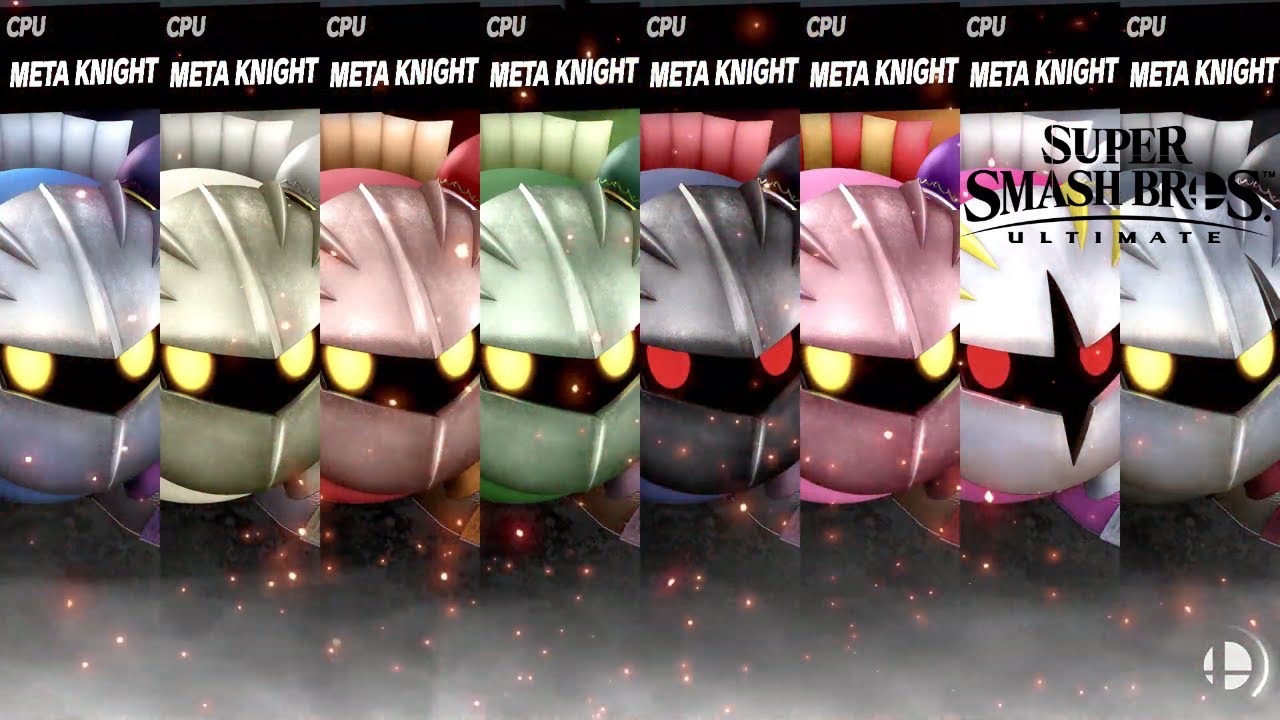 Super Smash Bros Ultimate All Meta Knight Costume Gameplay! - YouTube