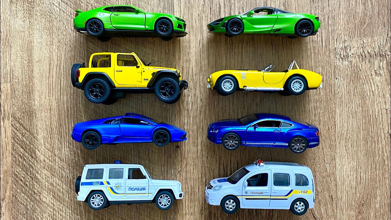 Different color die-cast toys review from the floor - YouTube