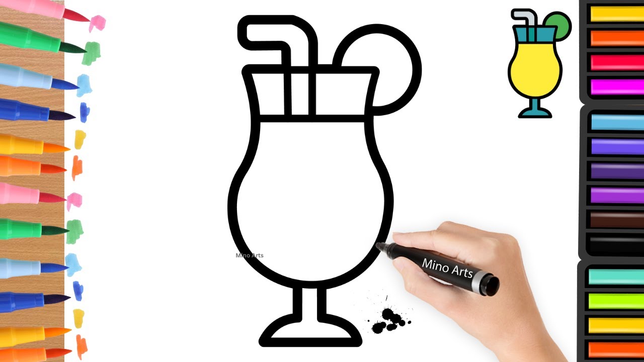 Lemonade Drawing!! || Summer Special Easy Drawing Tutorial @minoarts # ...