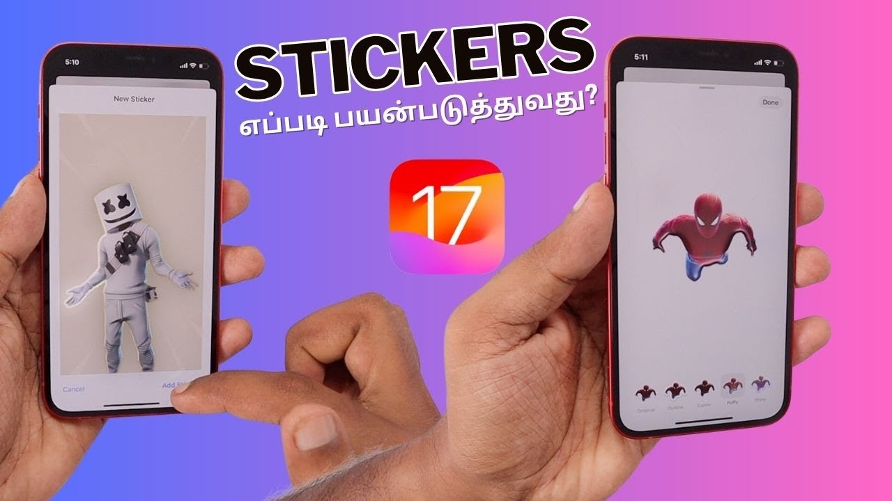 iOS 17 Stickers 🔥 iPhone Messages App -இல் எப்படி பயன்படுத்துவது? - YouTube
