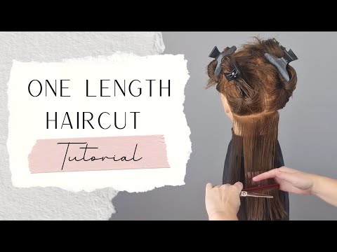 Step by step - How to do a one length haircut at home - YouTube