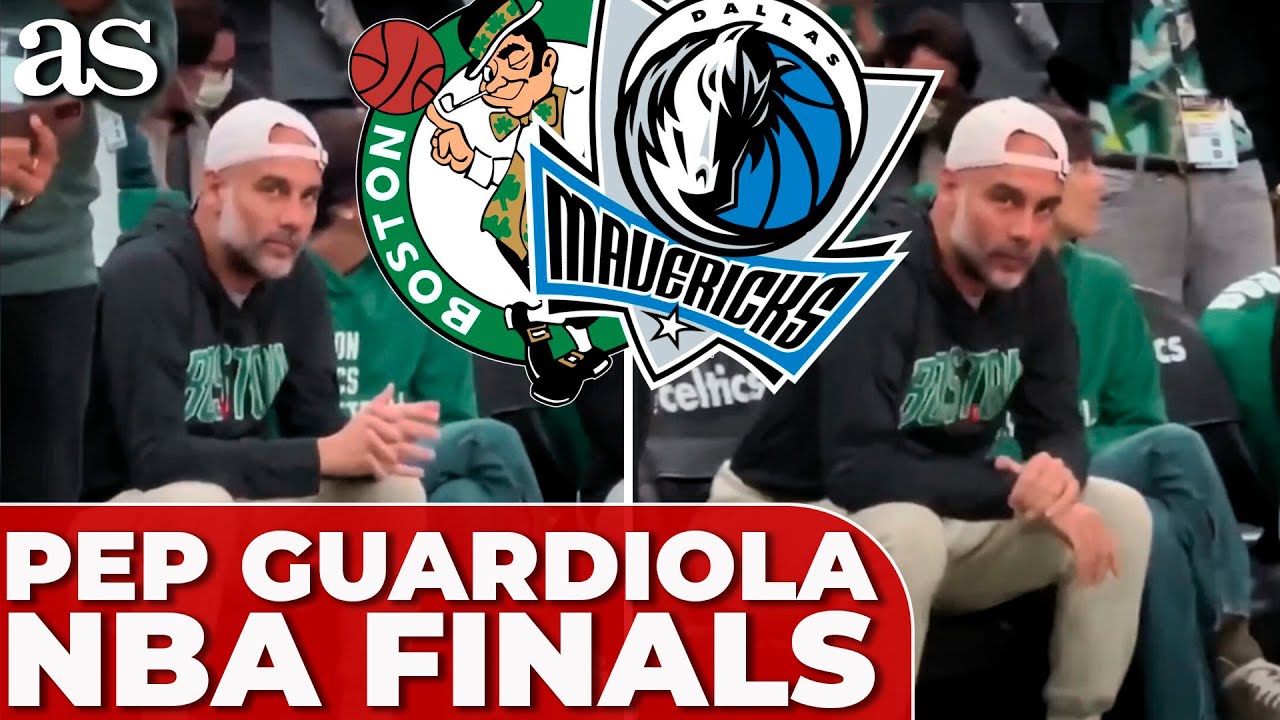 GUARDIOLA stuns in SHOCKING OUTFIT while cheering for CELTICS in BOSTON ...