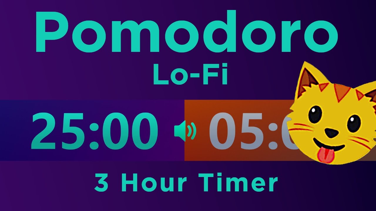 LoFi ⏰🎧 Pomodoro Technique (Study Music) ⏰🎧 Timer 25 x 5 minute - 6 ...