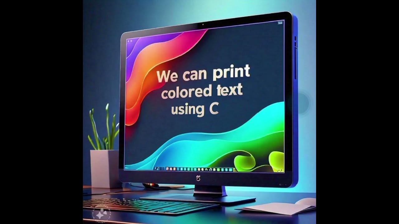 c program to print colored text by calling user defined function - YouTube
