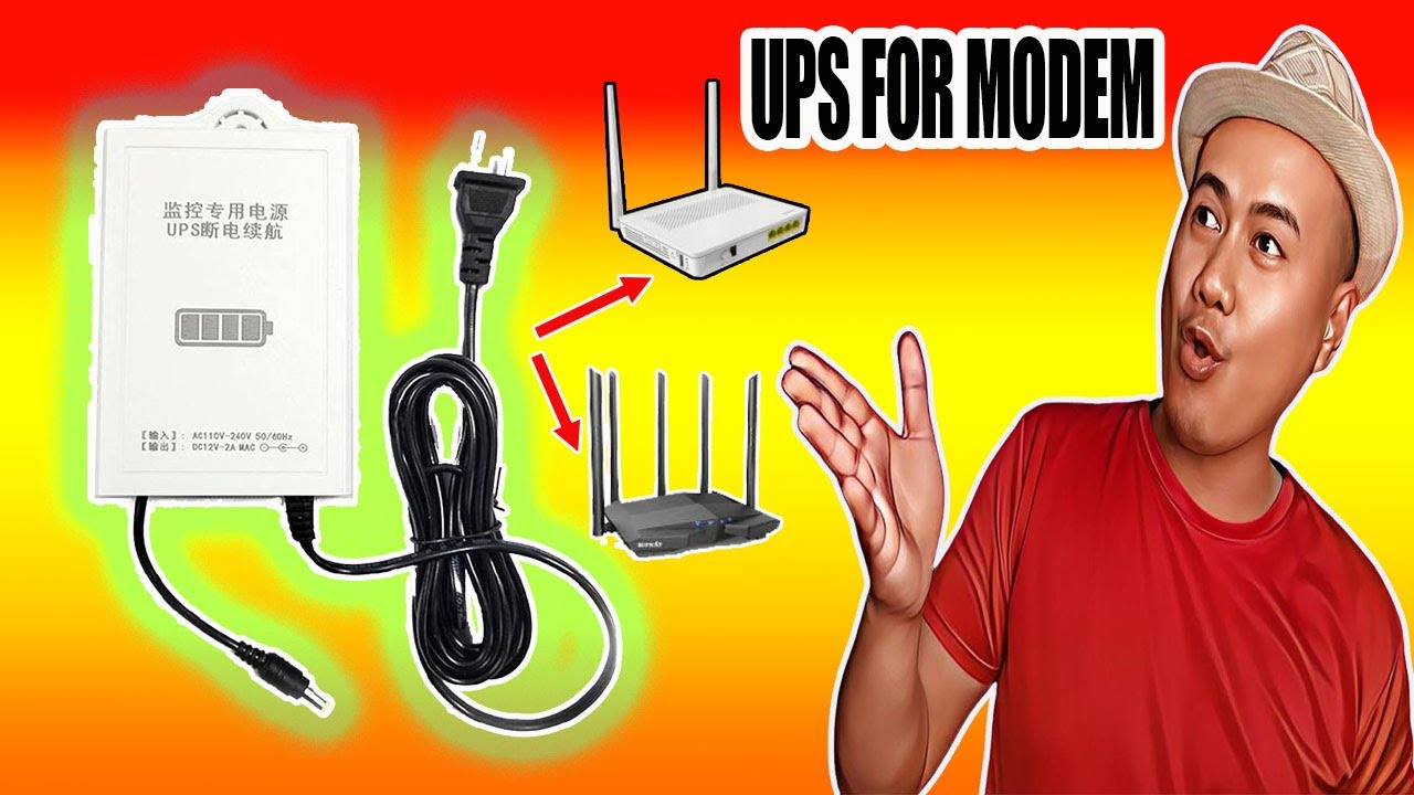 UNINTERRUPTIBLE POWER SUPPLY FOR OUR PERSONAL MODEM OR ROUTER - YouTube