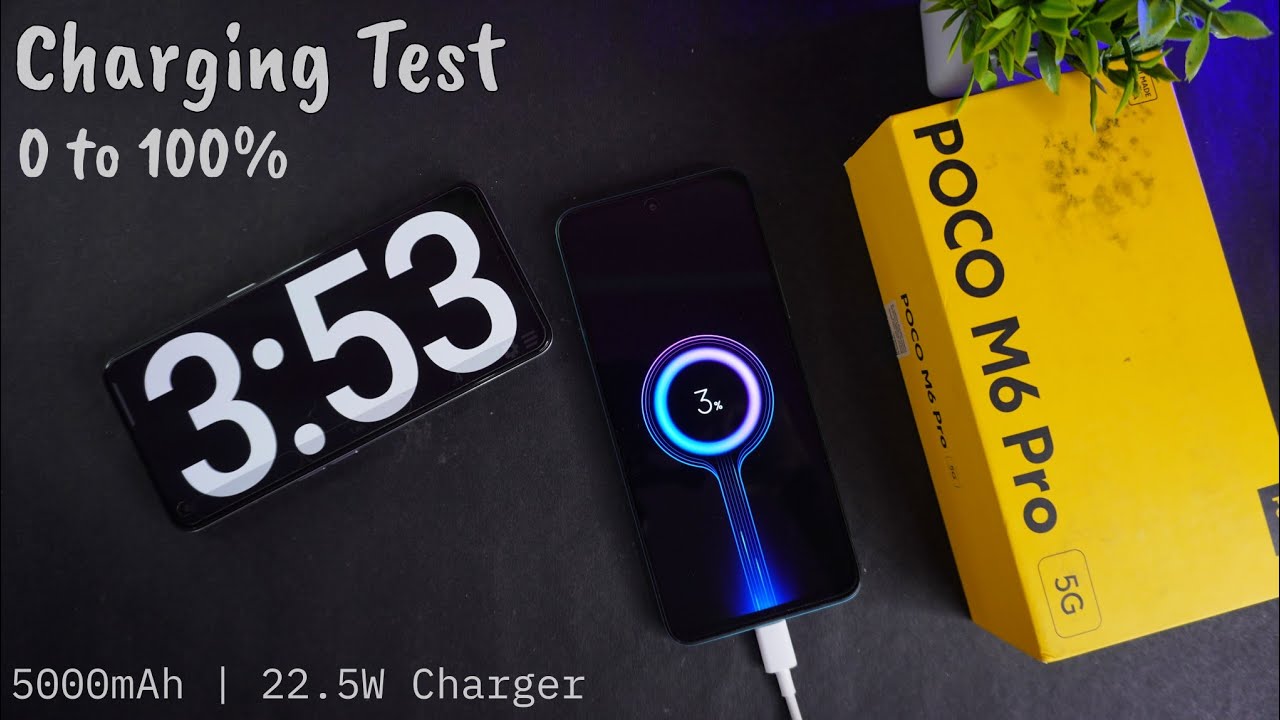 Poco M6 Pro Charging Test ⚡| 5G | Poco M6 Pro Charging Time | 22.5W ...