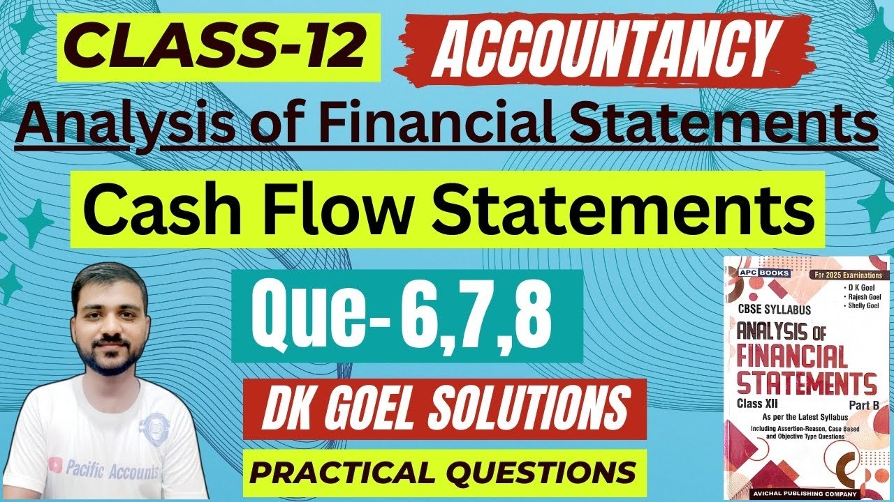 CASH FLOW STATEMENT CLASS 12 | DK GOEL | CH 6 | Q-6A,6B,7,8 | OPERATING ...