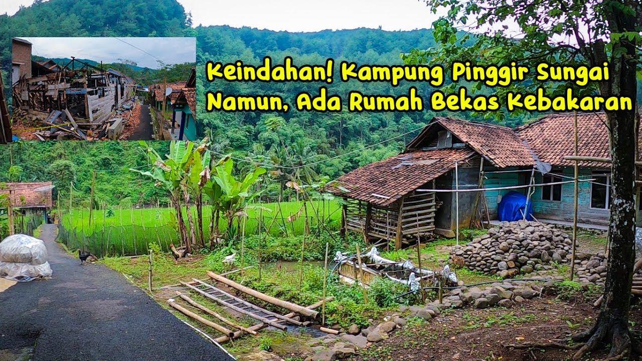 KEINDAHAN DESA PINGGIR SUNGAI DI GANDOANG SALEM, BREBES JATENG - YouTube