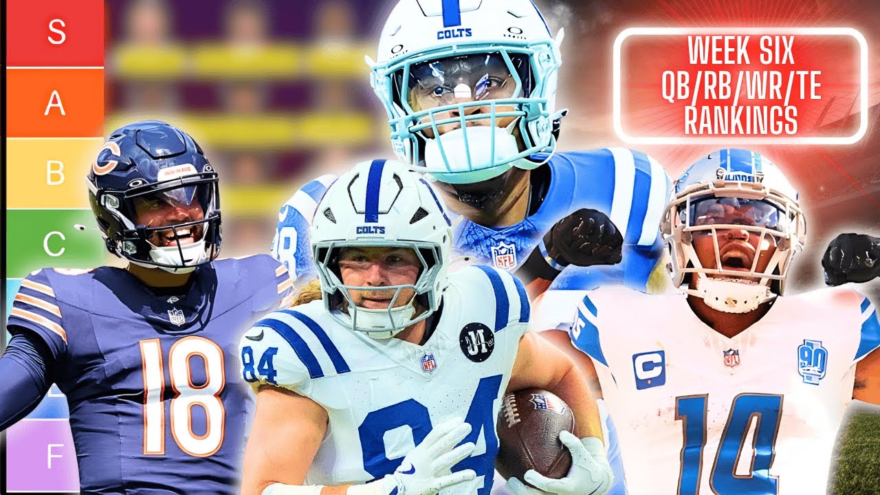 Tiered Quarterback Running Back Wide Receiver and Tight End Rankings ...