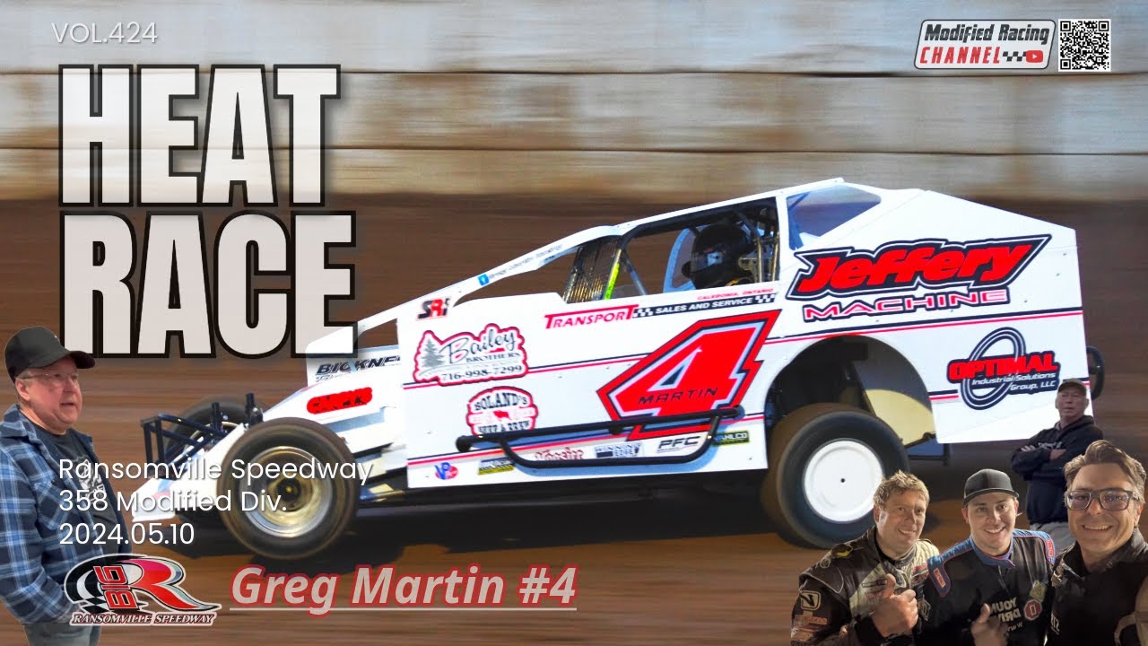 358 modified heat race onboard with Greg Martin #4 #ransomvillespeedway ...
