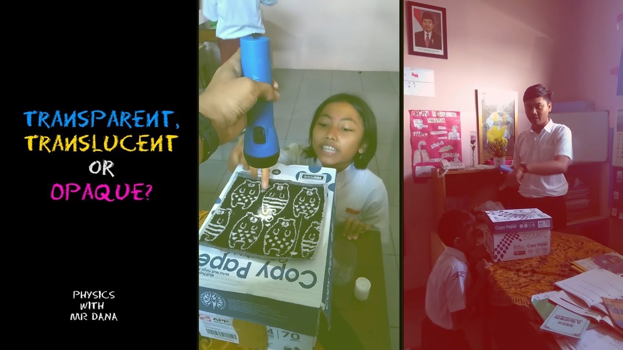 Transparent, translucent, or opaque experiment - YouTube