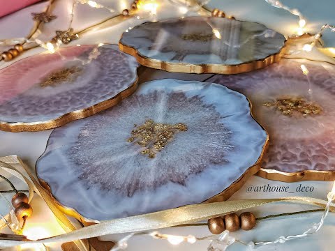 Процесс заливки подстаканников из эпоксидной смолы. Resinart.