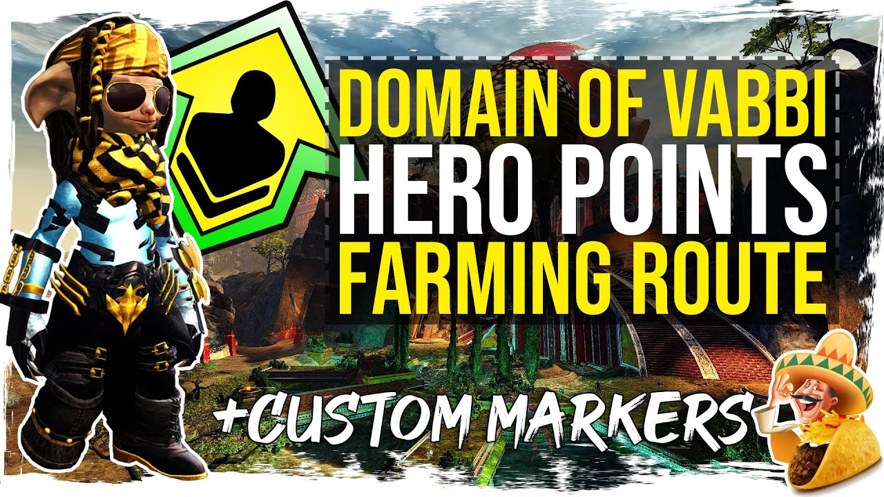 Guild Wars 2 - Hero Points Farming Route - Domain of Vabbi - with ...