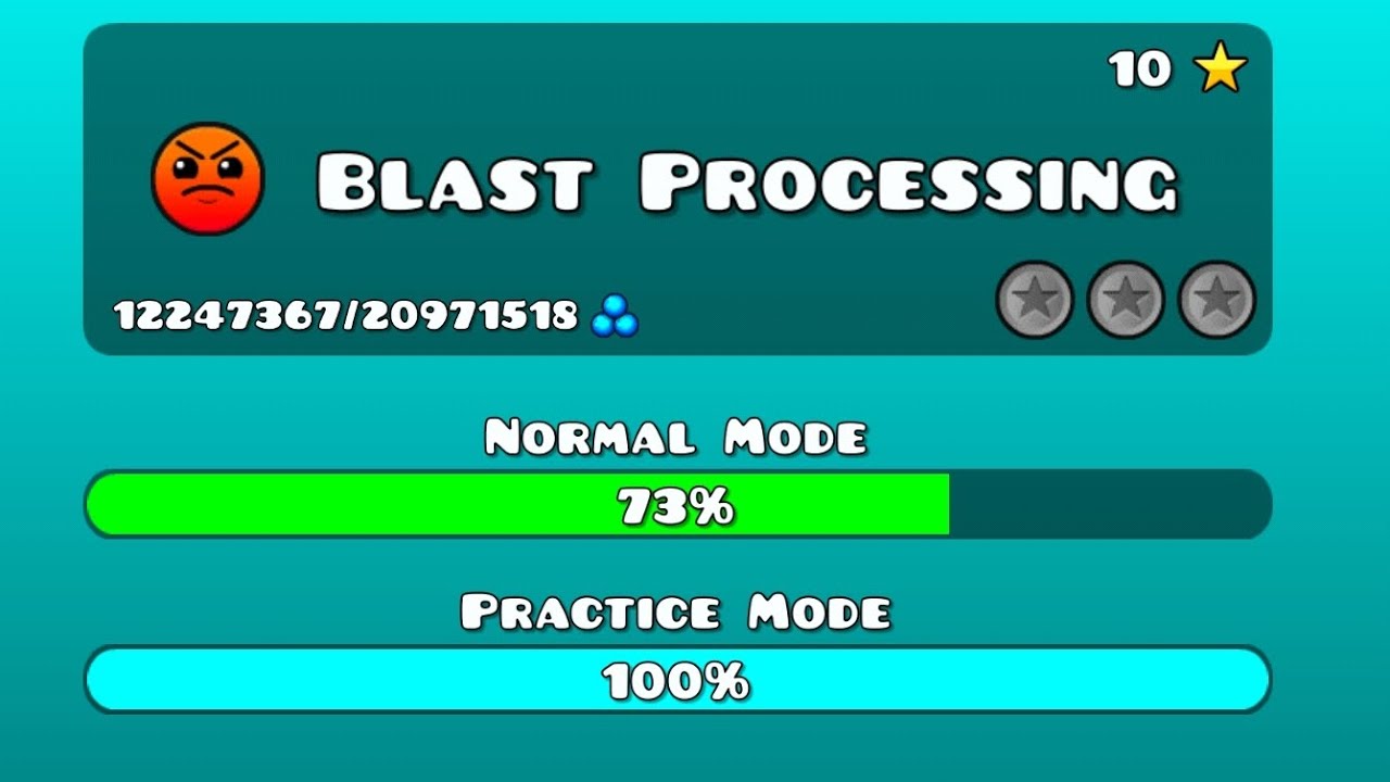 #completing Blast processing in geometry dash - YouTube