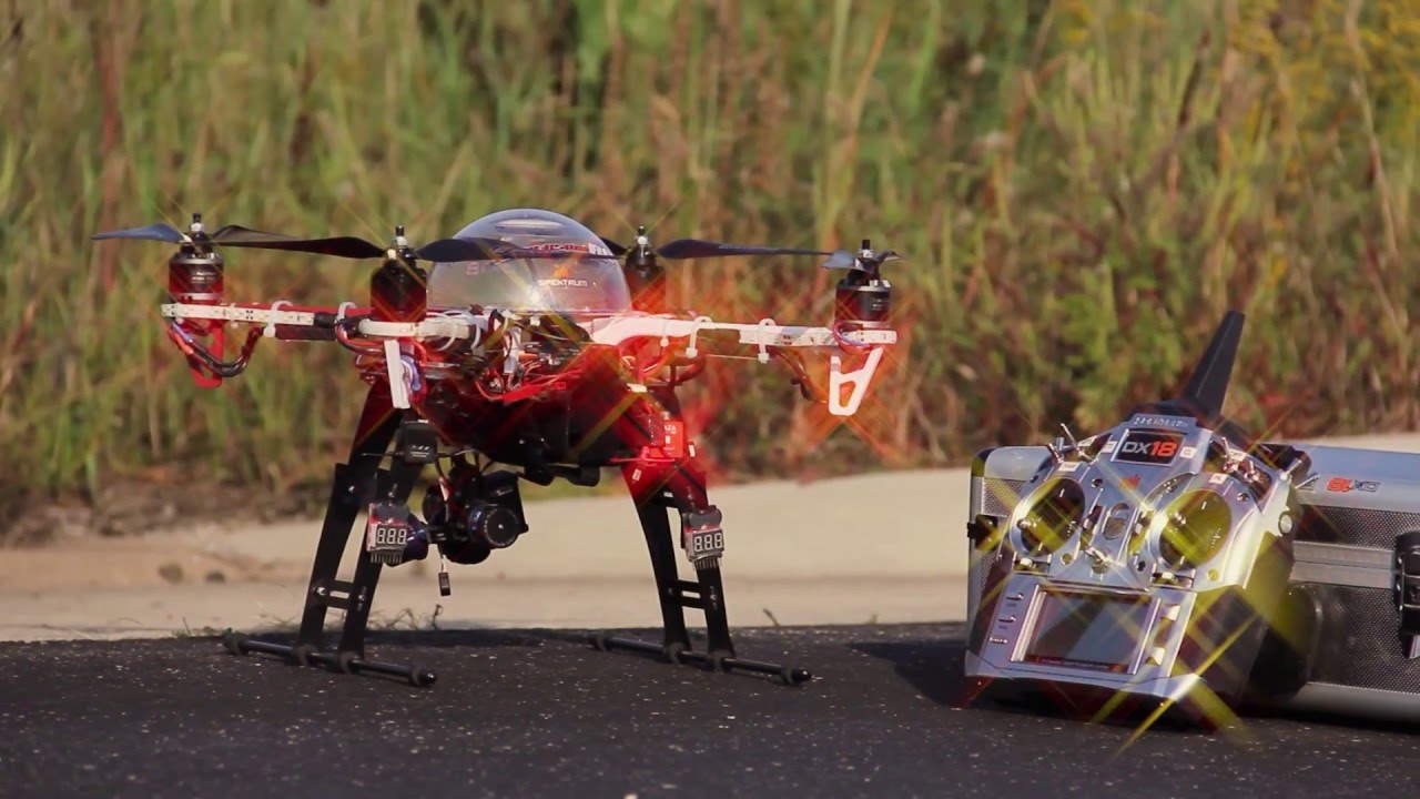 Drone and DX18 Transmitter - YouTube