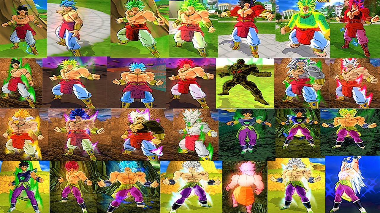Broly All Transformations | Dragon Ball Super Budokai Tenkaichi 4 - YouTube