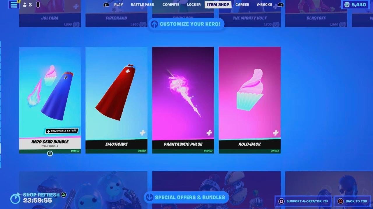 Fortnite last Chapter 3 item shop - YouTube