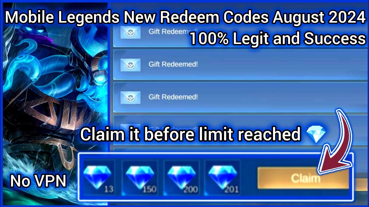 Mobile Legends Redeem Codes August 28, 2024 - MLBB diamond redeem code ...